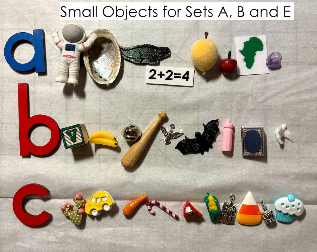 Sets A - 26 Sm. Obj - Montessori Alphabet OBJECTS ONLY- No Mat = 1 ...
