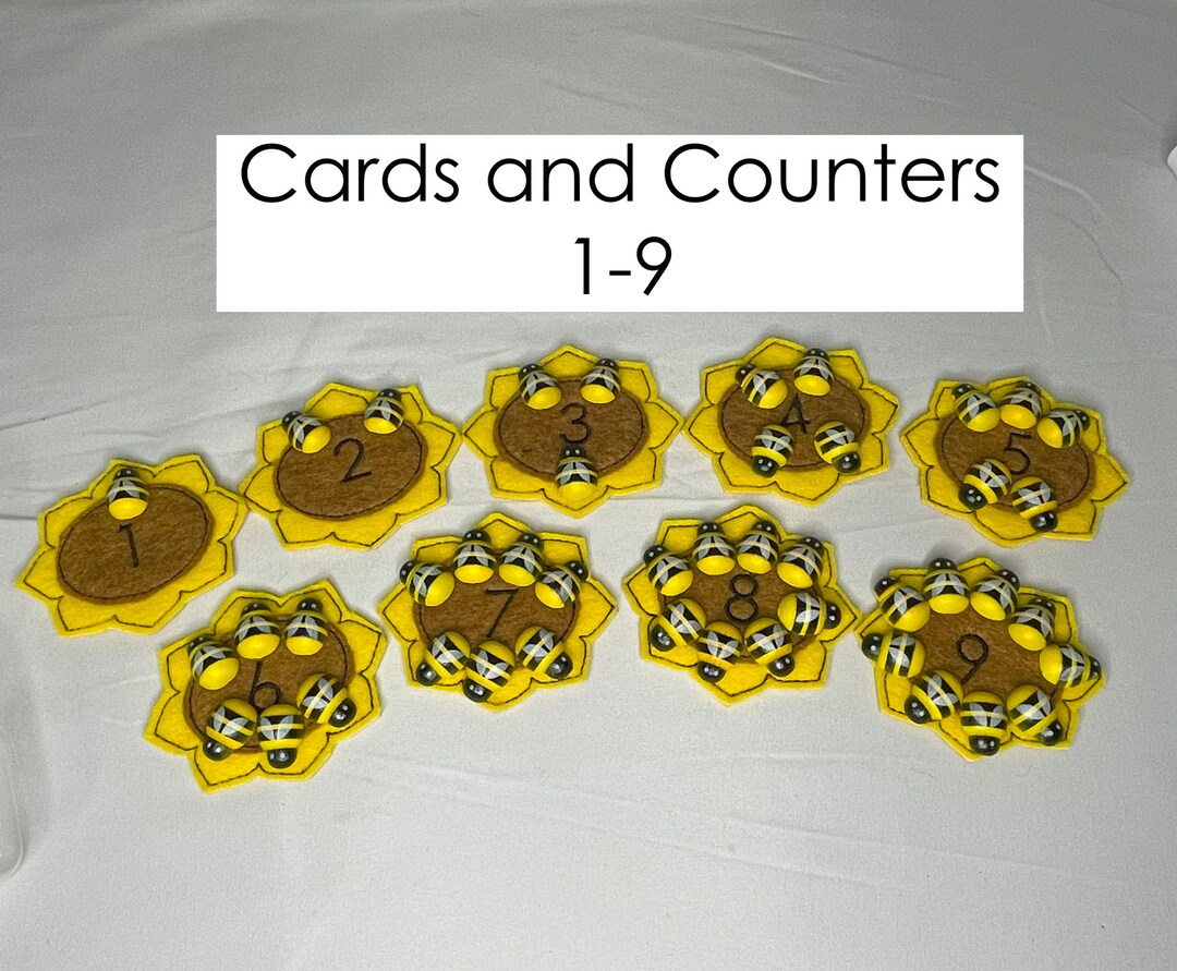 Bee Counting Work - Math All Materials Included - Etsy