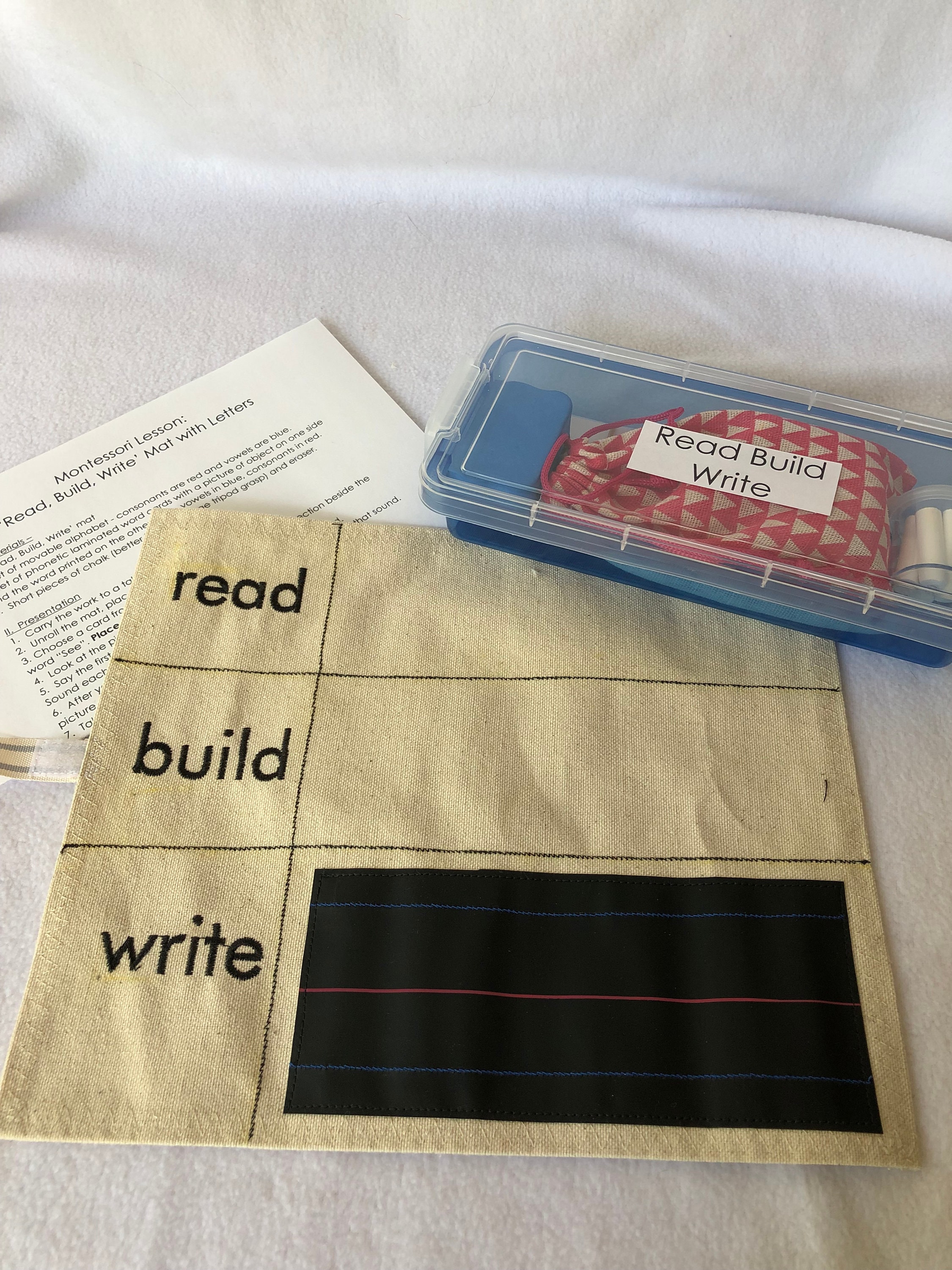 Read/build/write Montessori Sorting Mat - Language Reading and Writing ...