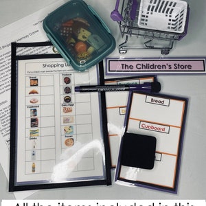 Grocery Store Shopping - A Memory Game - Montessori Home Schooling - Etsy