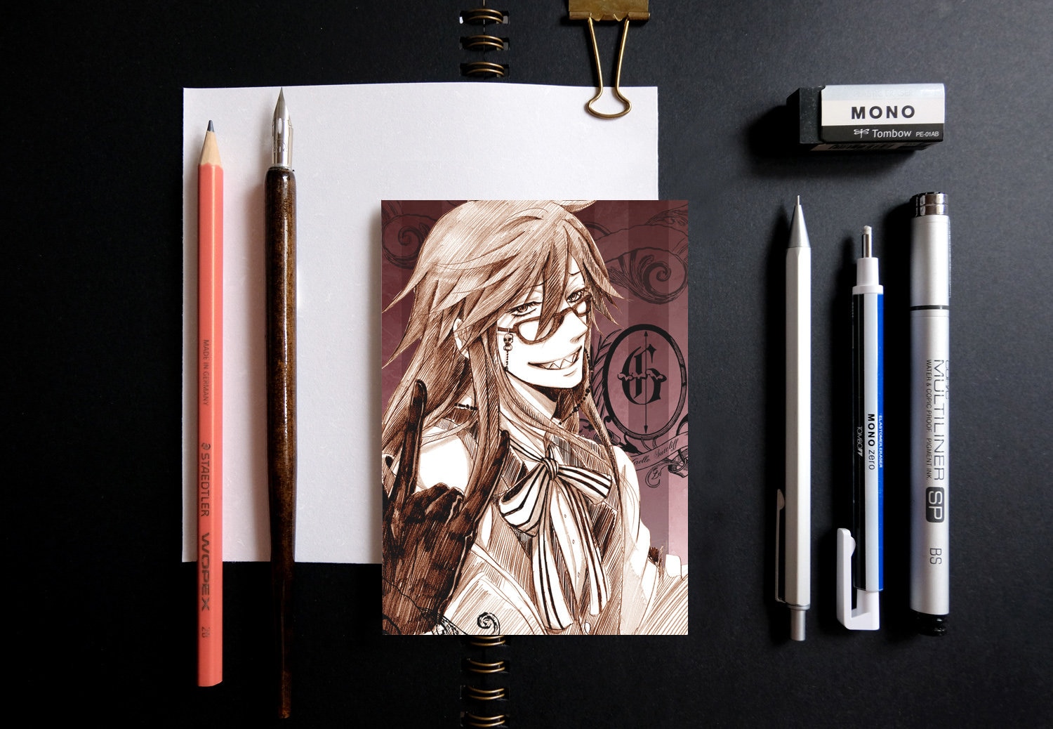 Grell Sutcliff Drawing Chibi