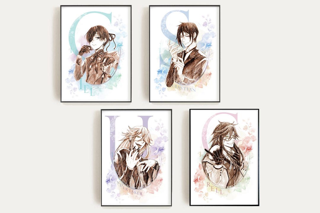 Black Butler Kuroshitsuji Sketch Anime Poster Wall Art - Etsy