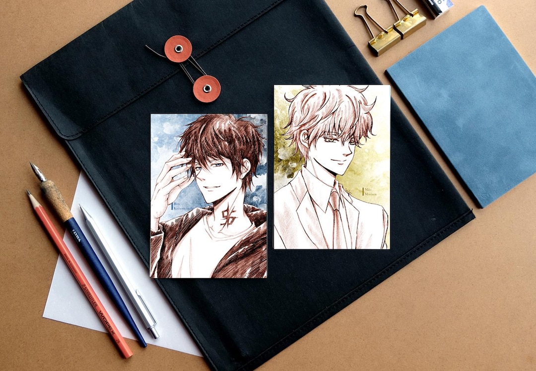 Ron Kamonohashi & Milo Moriarty Sketch Anime Postcard - Etsy