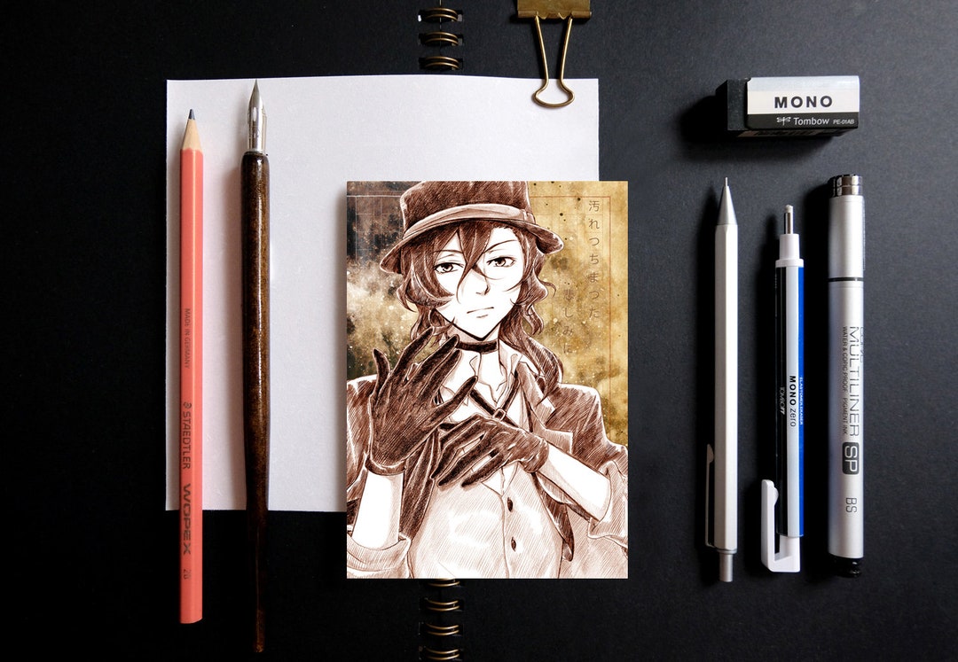 Chuya Sketch Anime Postcard - Etsy
