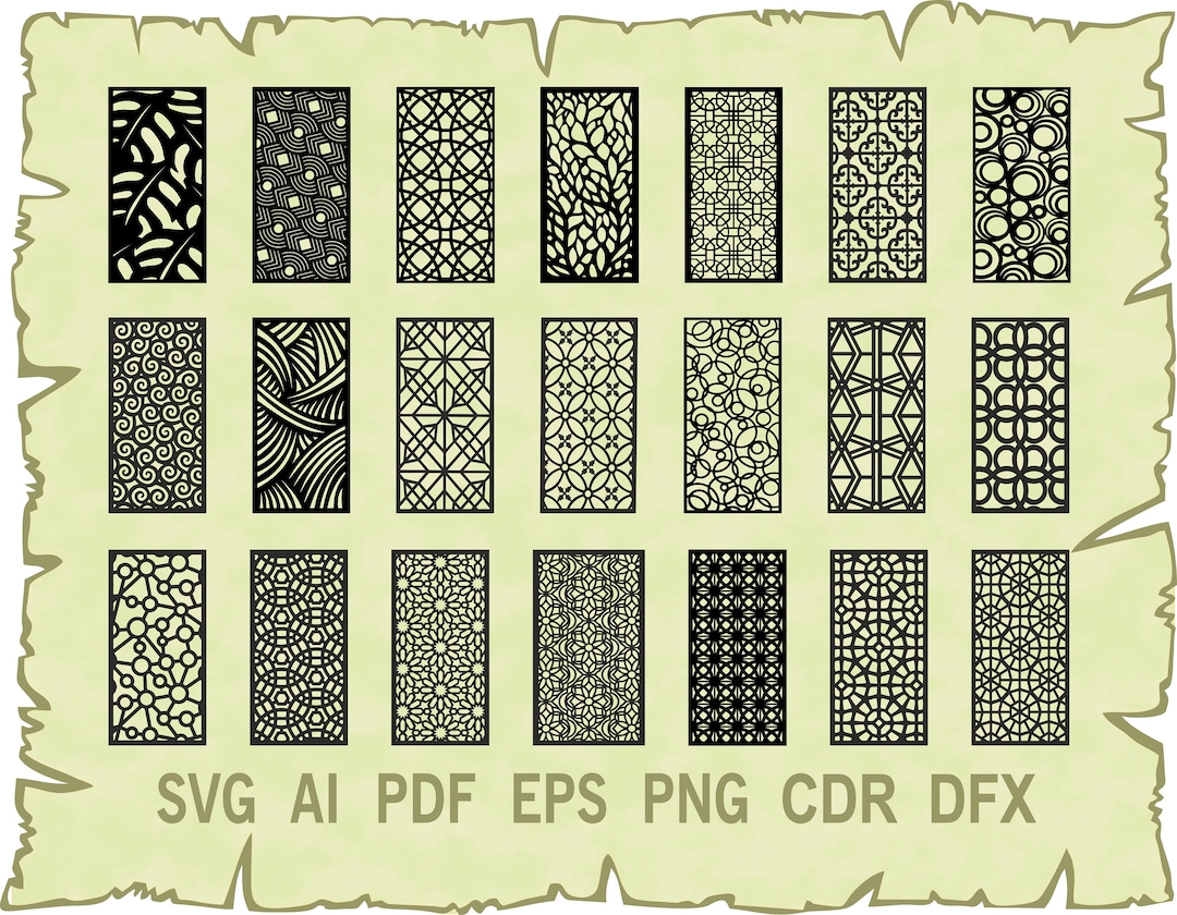 Decorative Dxf Panels for Laser Cutting, Pattern of Decorative Panels ...