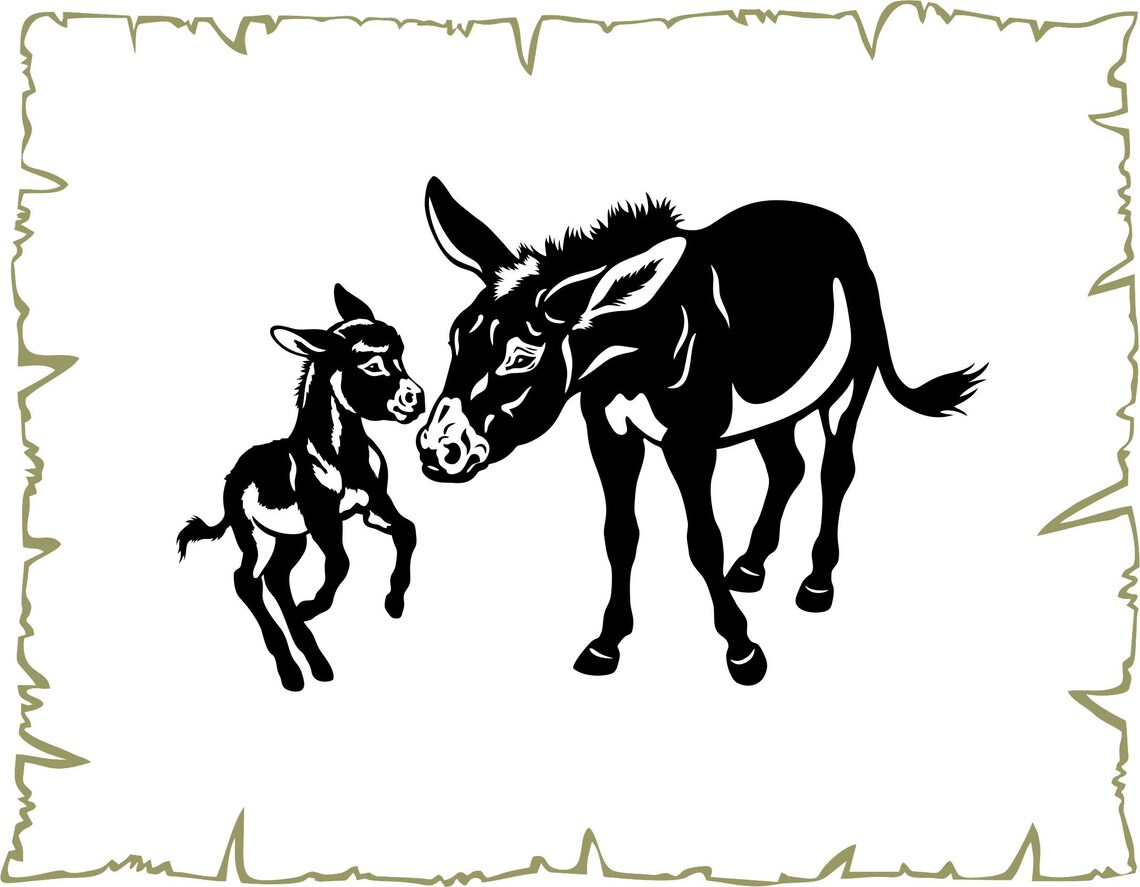 Esel Vektor, Esel Svg, Esel Clipart, Tier SVG, Bauernhof Svg, SVG ...
