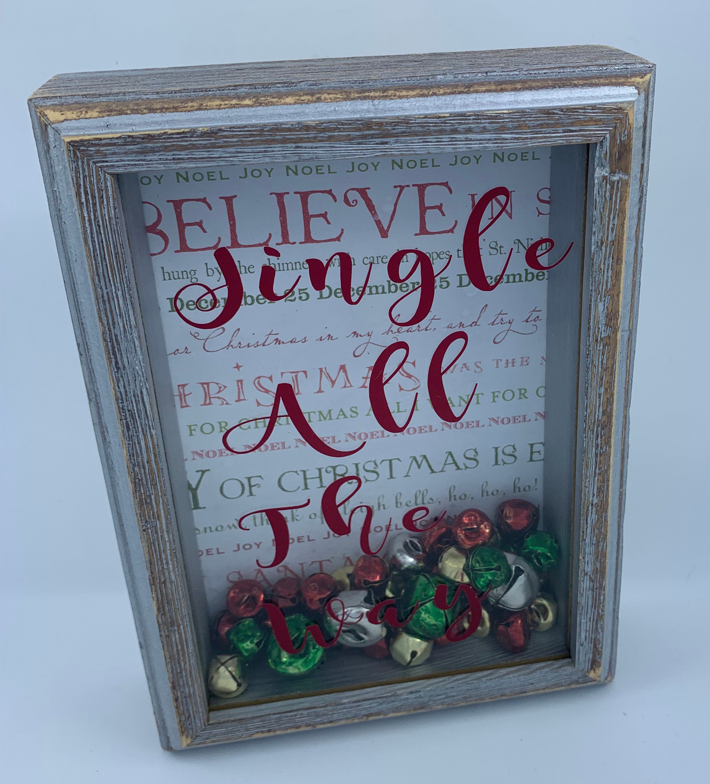 Jingle All the Way Shadow Box Frame Christmas Decor Gift - Etsy