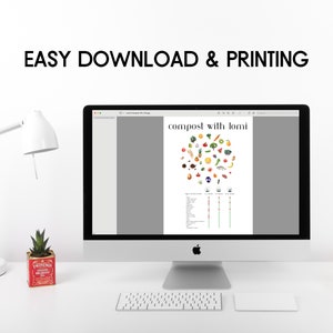 Watercolor Lomi Compost Guide Poster Sustainable Kitchen Decor ...