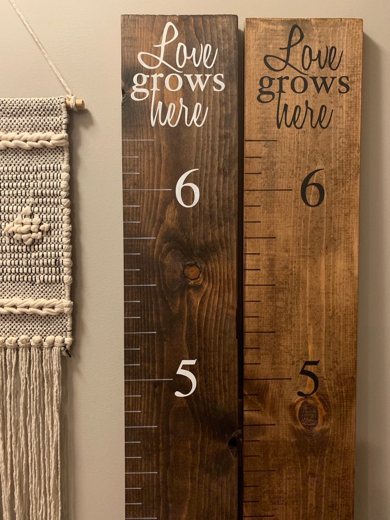 Wooden Growth Ruler Growth Chart Oversized Ruler | Etsy