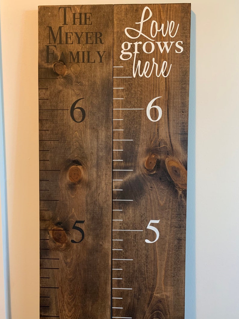 Wooden Growth Ruler Growth Chart Oversized Ruler | Etsy