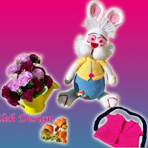 WHITE RABBIT Amigurumi Crochet Pattern Alice in Wonderland Easter Bunny ...