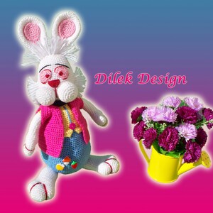 WHITE RABBIT Amigurumi Crochet Pattern Alice in Wonderland Easter Bunny ...