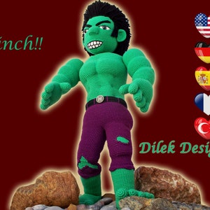 CROCHET PATTERN - HULK - Giant - the Incredible Hulk - Amigurumi ...