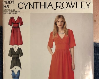 Simplicity Pattern 1801, Cynthia Rowley Dress, Size H5 6-14 - Etsy