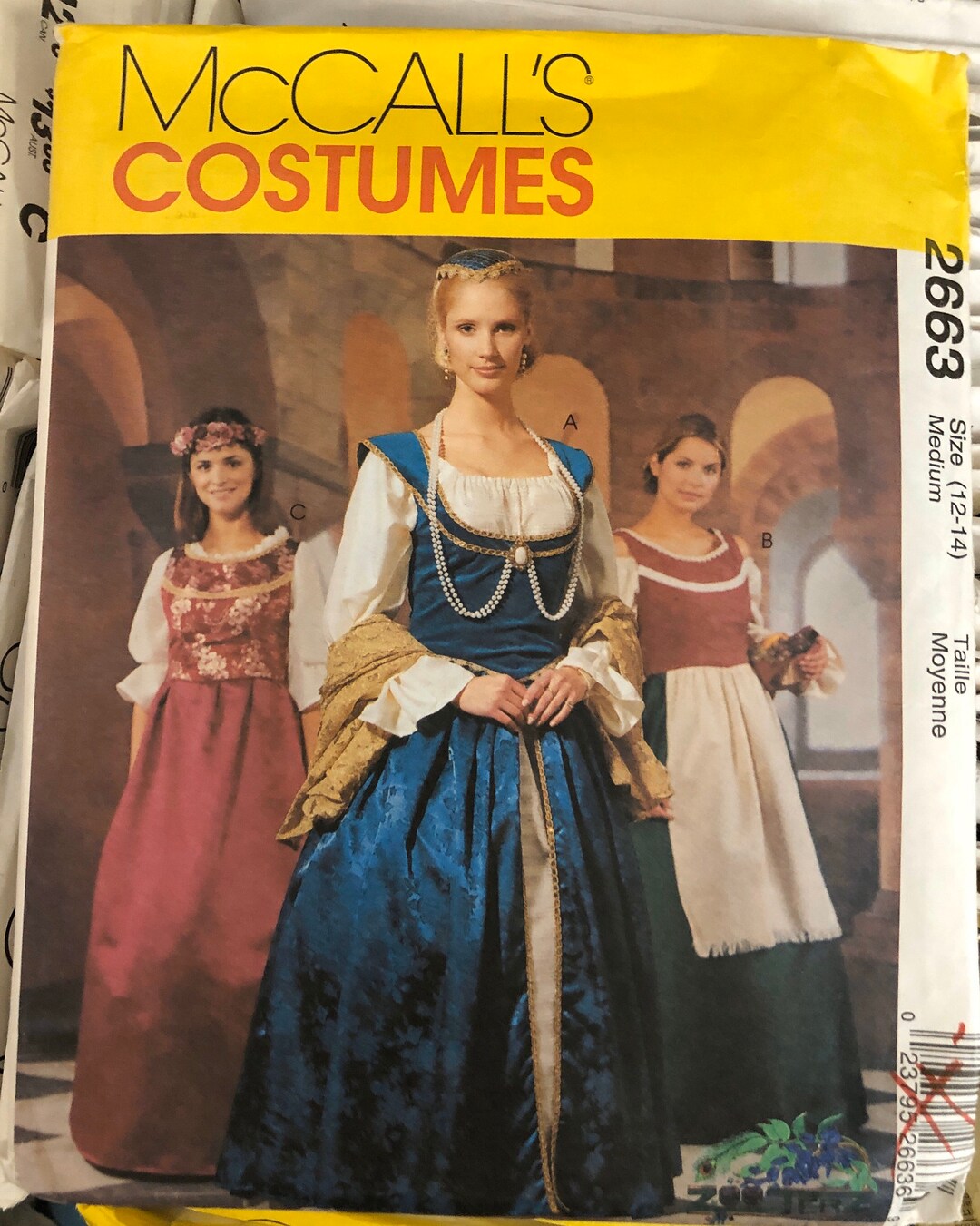 Free Shipping Mccall's Costumes Pattern 2663 Size 12, 14 Medium ...