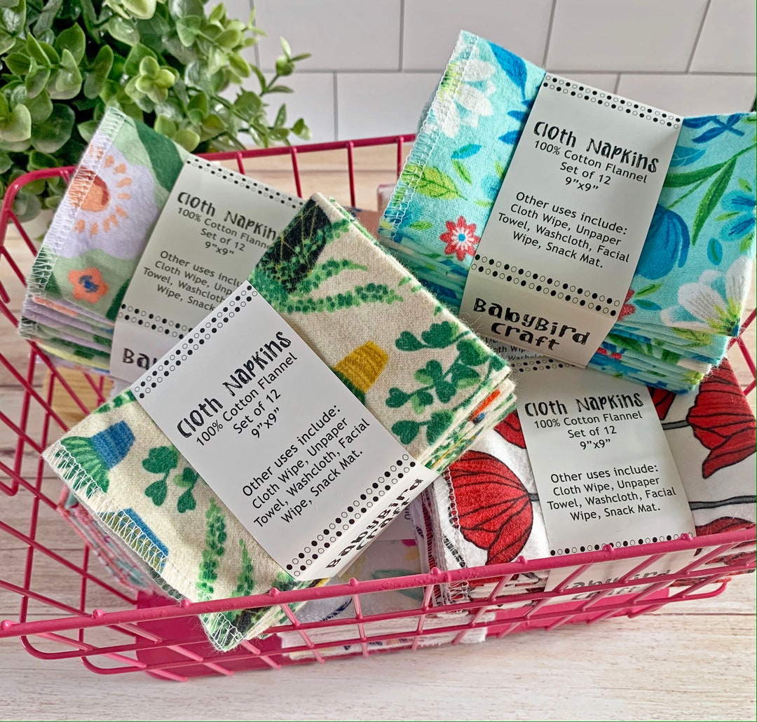 Floral and Plant Prints // Individual Prints // Set of 6 or 12 Cloth ...