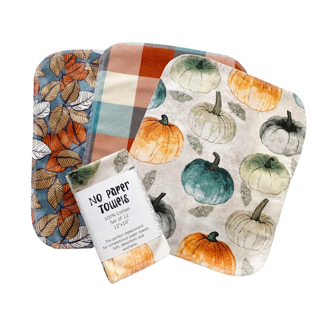 No Paper Towels // Fall Prints // Pumpkin // Plaid // Leaf // Flannel ...