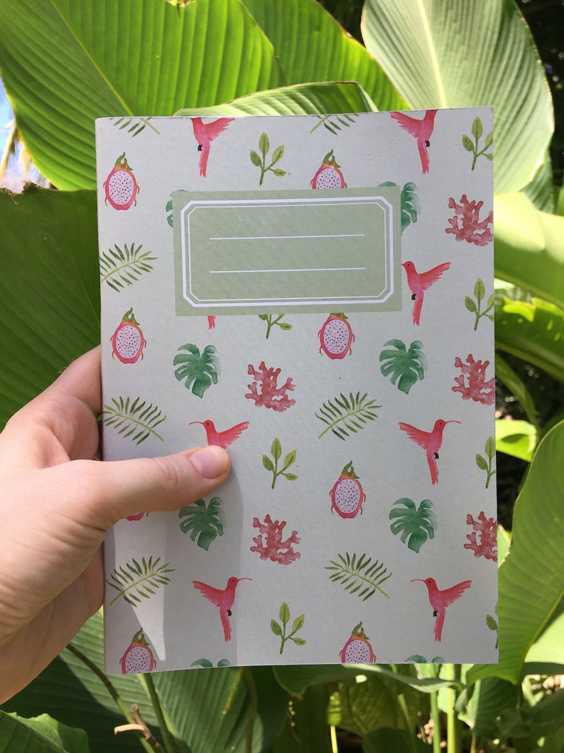 Notebook Tropical Blanco Notebook A5 Monstera Notebook - Etsy
