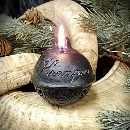 Black Beeswax Krampus Bell Candle Krampus Collection - Etsy UK