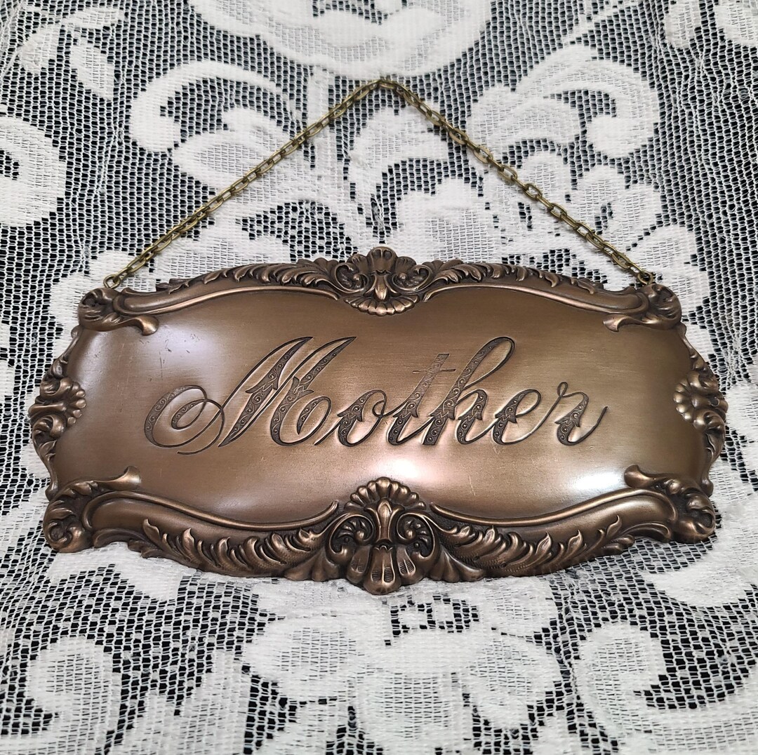 Victorian Coffin Plaque Ornament, Mother, Handmade, Cold Cast Bronze ...