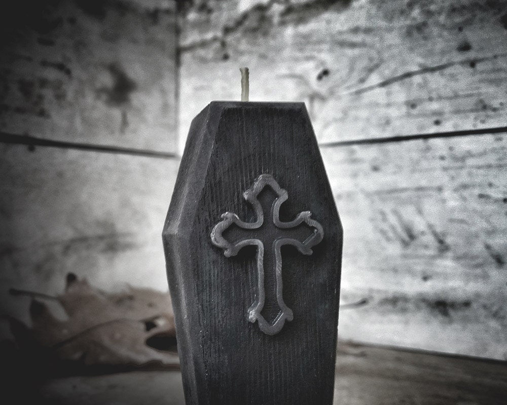 Black Beeswax Gothic Coffin Candle - Plague Collection - Etsy