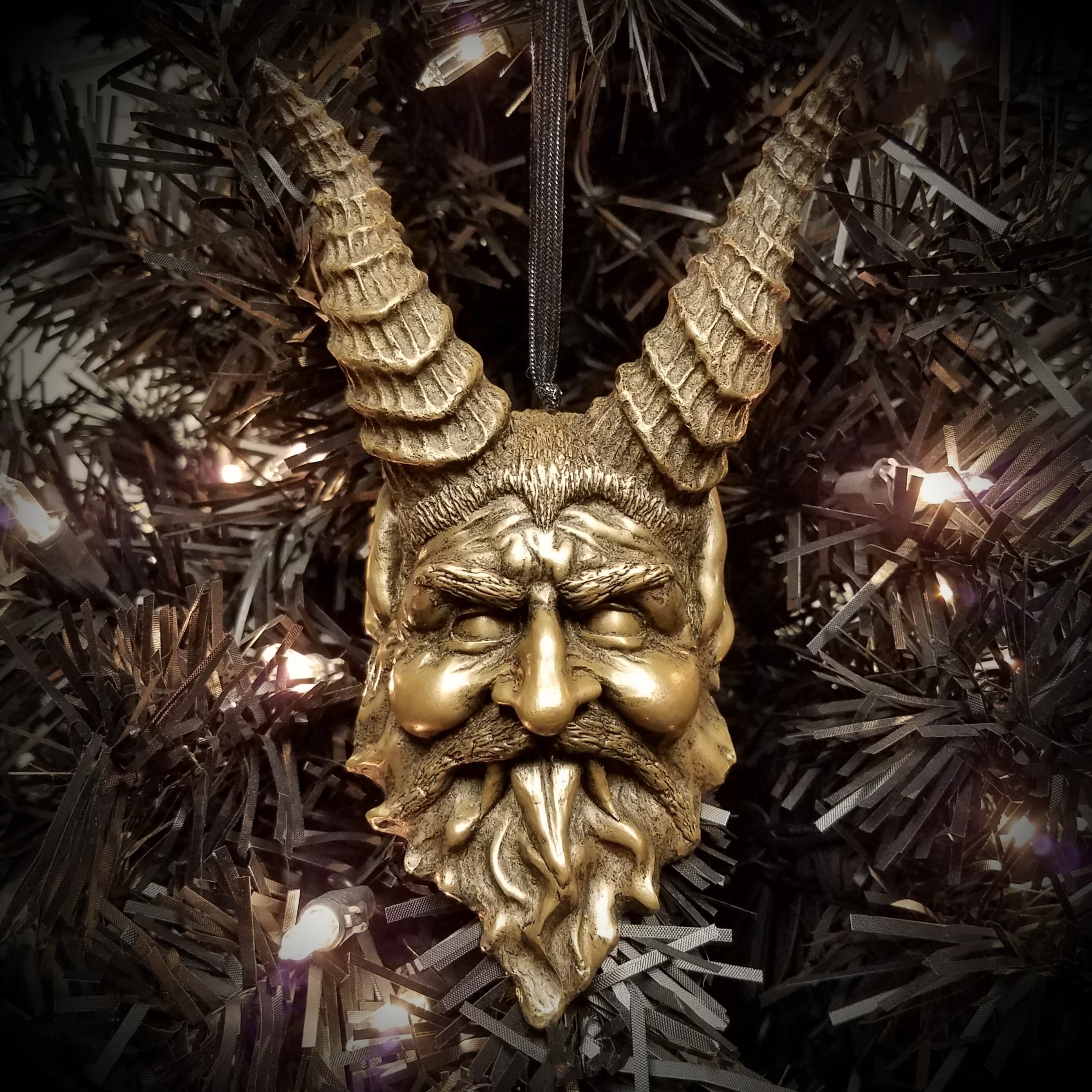 Krampus, Ornament, Cold Cast Bronze, Sculpture, Handmade Ornament ...