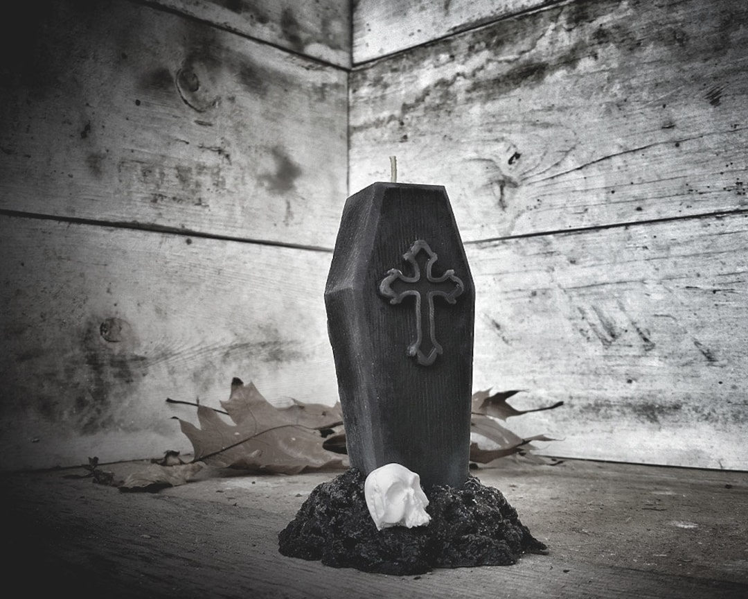 Black Beeswax Gothic Coffin Candle - Plague Collection - Etsy