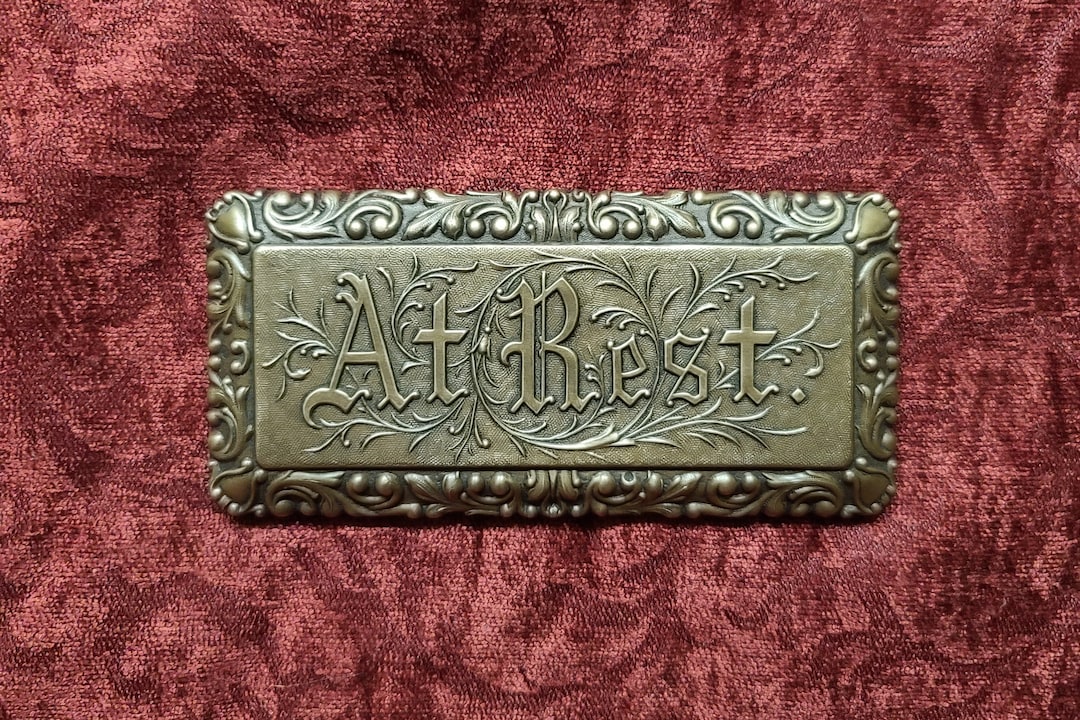 Victorian Coffin Plaque Magnet, Handmade, Cold Cast Bronze, Gothic ...