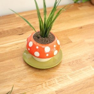 Mushroom Planter Cute Plant Pot, Ceramic Indoor Pot, Succulent Pot - Etsy