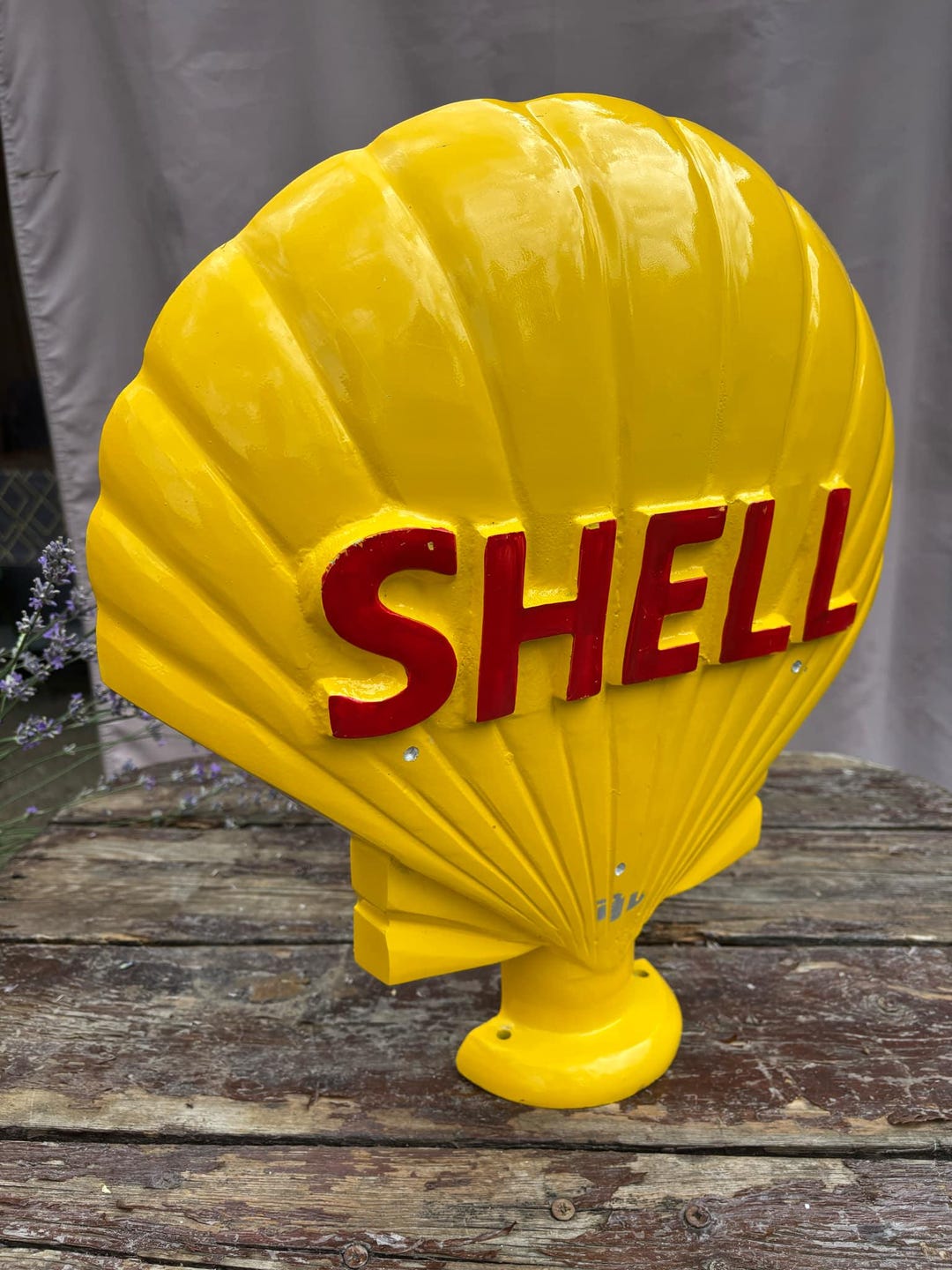 Vintage Petrol Aluminum Shell Globe Plate - Etsy