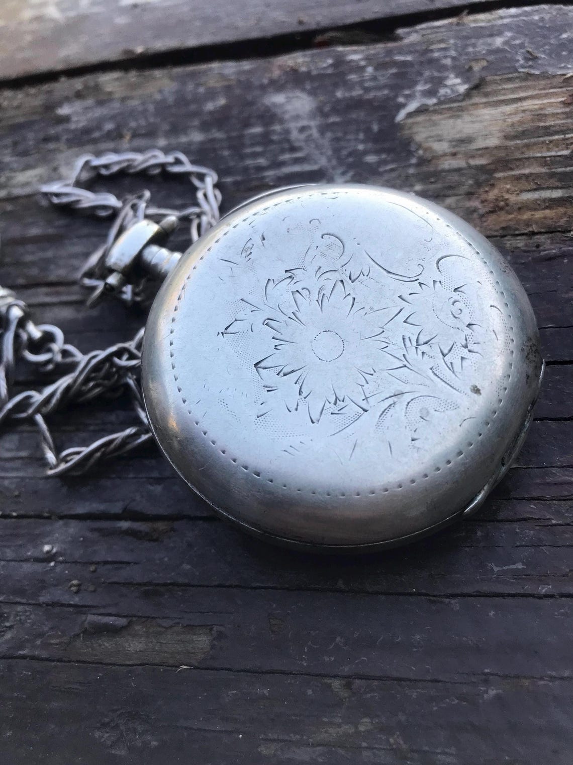 Antique Pocket Watch Silver Case - Etsy
