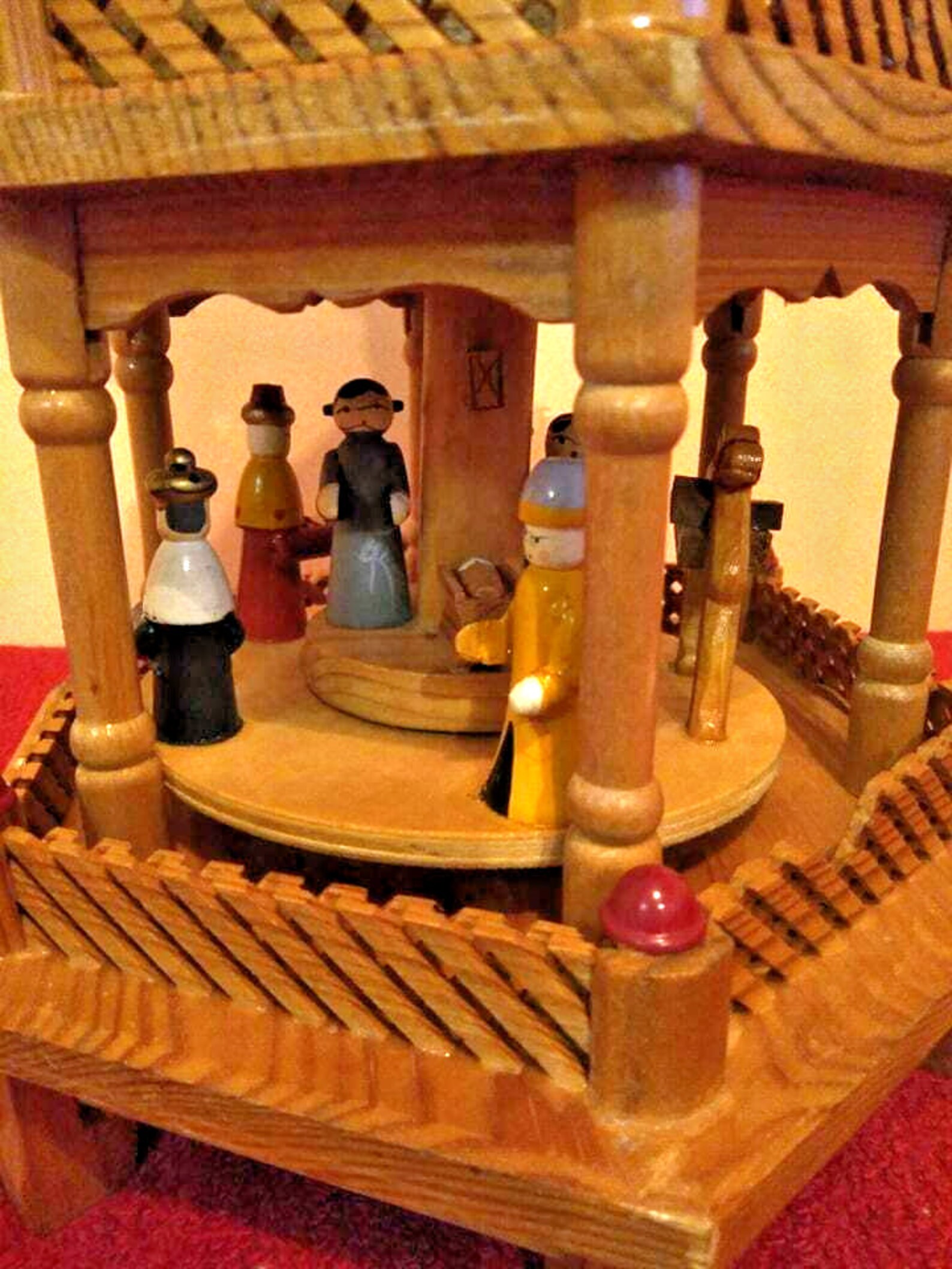 Set of Traditional Christmas Carousel Germany - 2 X Wood Toys - Etsy