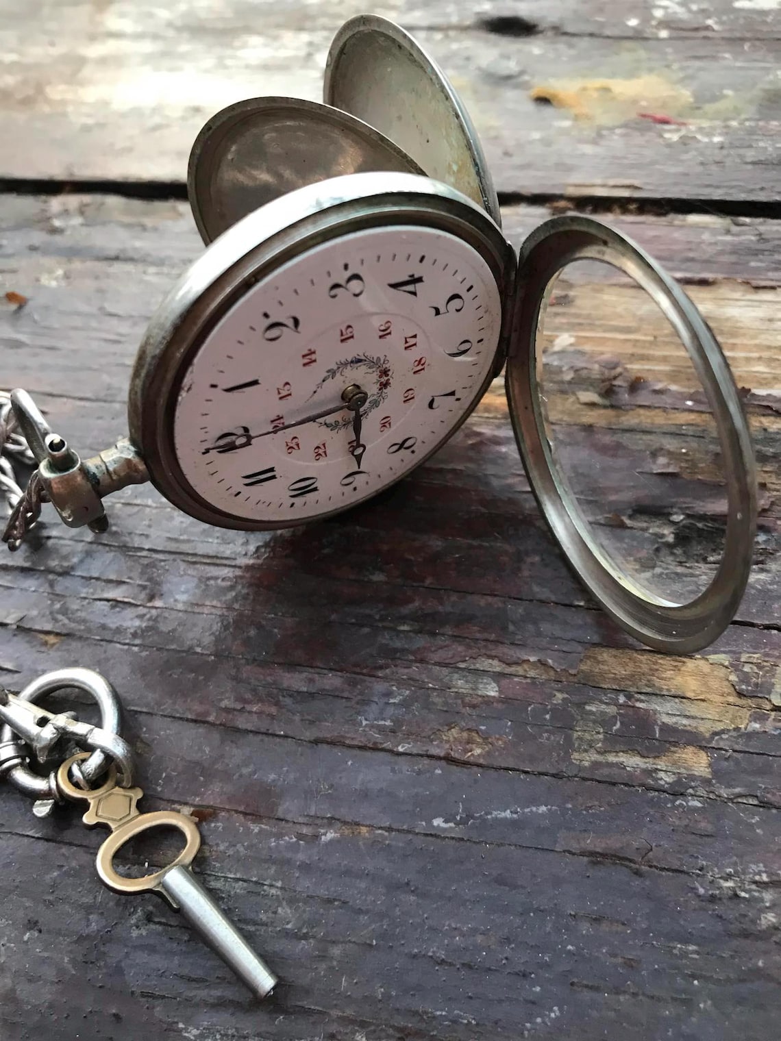 Antique Pocket Watch Silver Case - Etsy