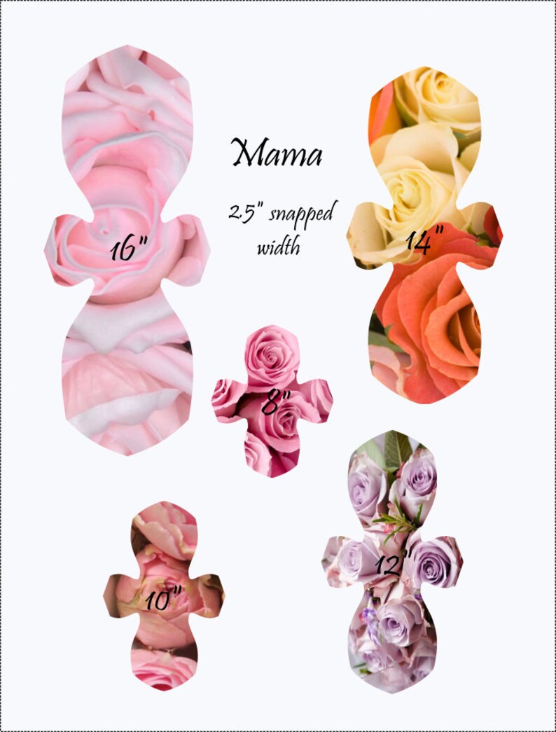 Mama/5 Length Bundle/cloth Pad Sewing Pattern/2.5" Snapped Width - Etsy