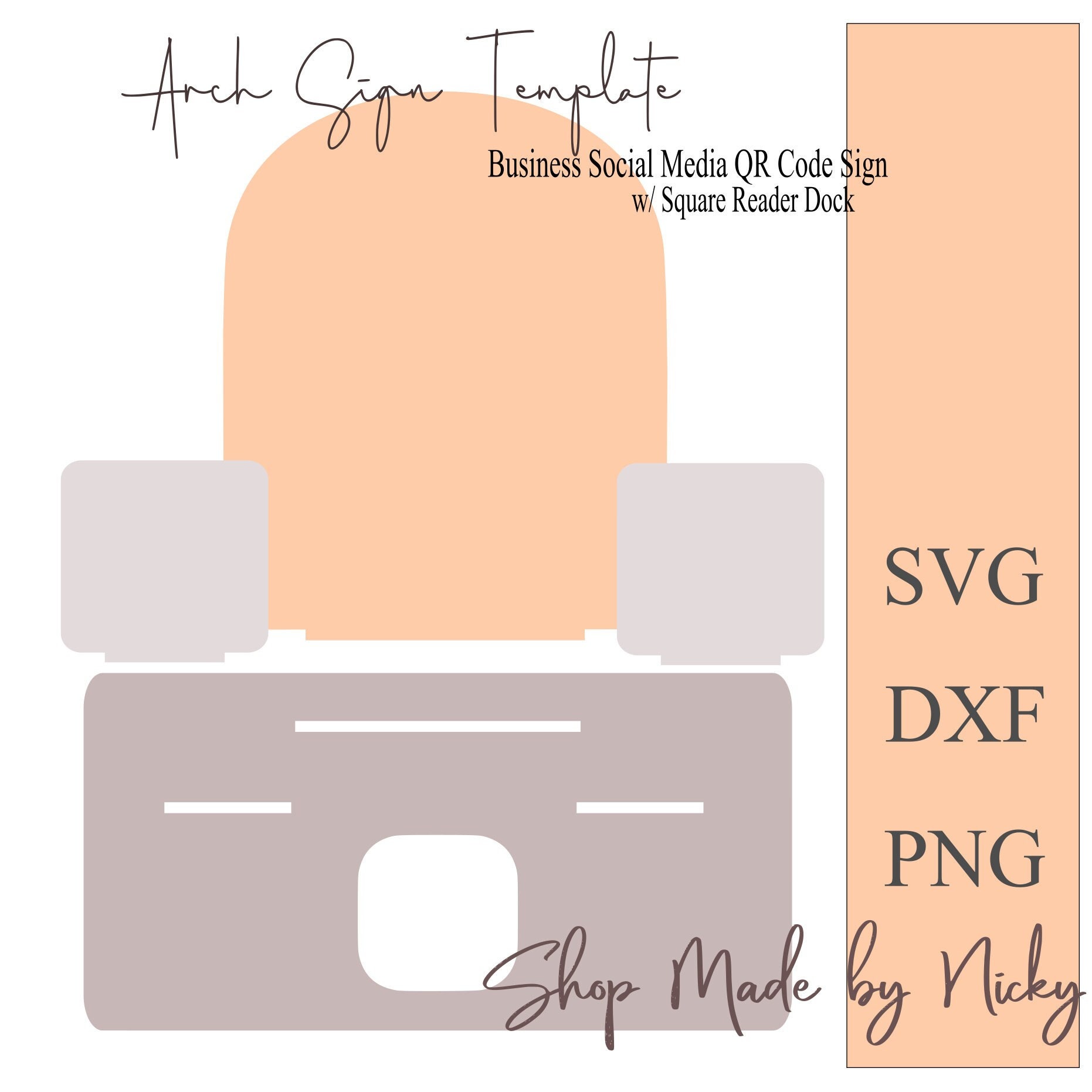 Sign Arch Template | Double QR Code Sign | Acrylic Sign | Pop up Sign ...