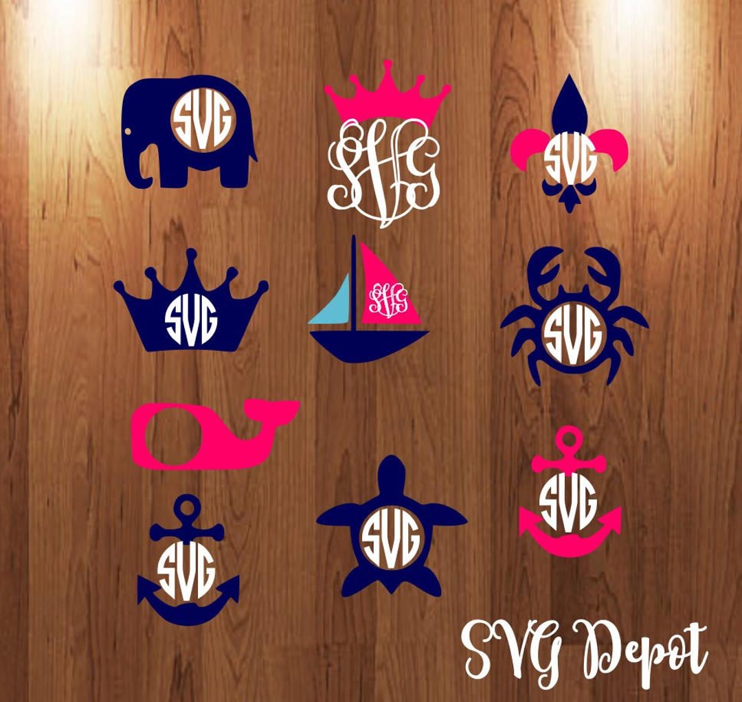 Tshirt Monogram Elements Svg, Svg File, Dxf File, Cricut Design Space ...