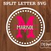 Split Letters With Numbers Monogram Svg File, Decal Svg, Font Svg, Cut ...