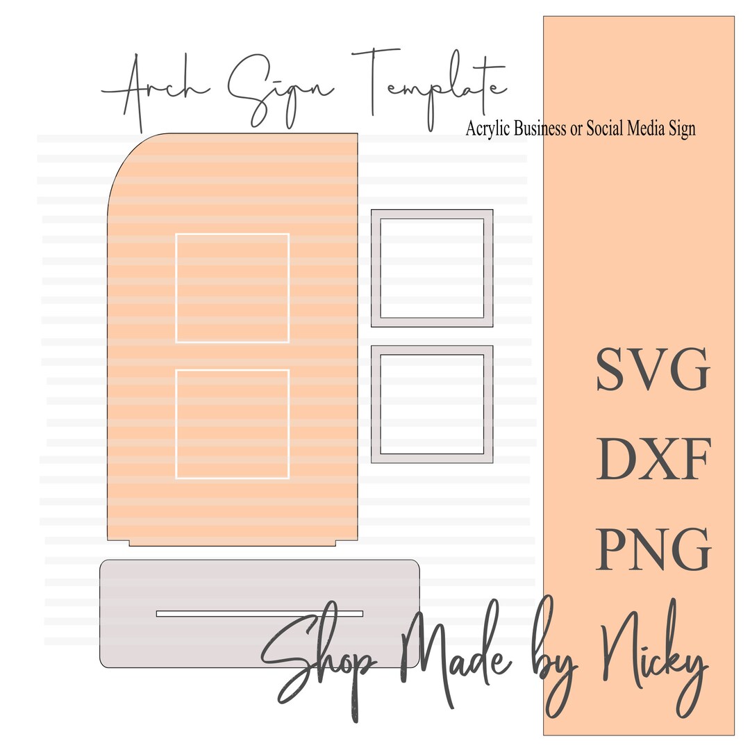 Half Arch Template | Double QR Code Sign | Acrylic Sign | Pop up Sign ...