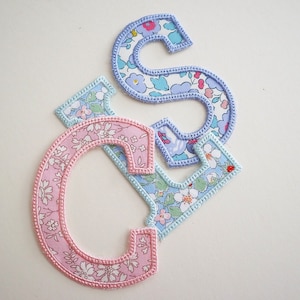 Liberty Appliqué Embroidered Letter Iron on Patch. - Etsy