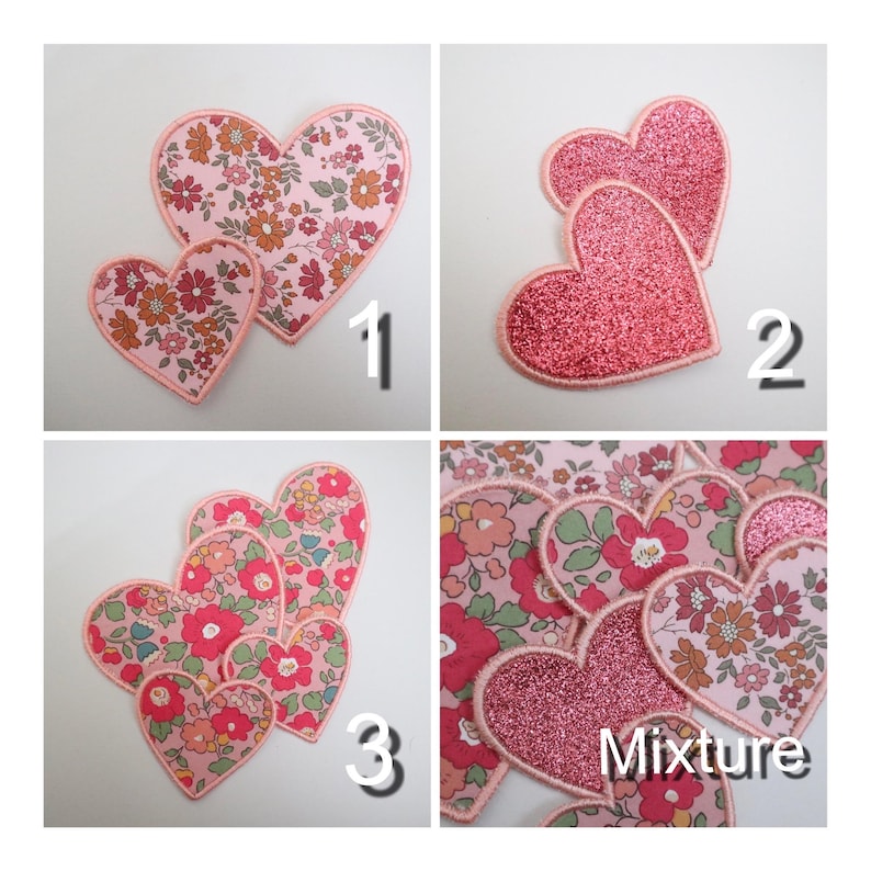 Liberty Fabric Heart Patch: Embroidered Iron-on Appliqué - Etsy