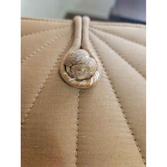 Vintage Jim Thompson Thai Silk Purse Octagon Tan Shou… - Gem