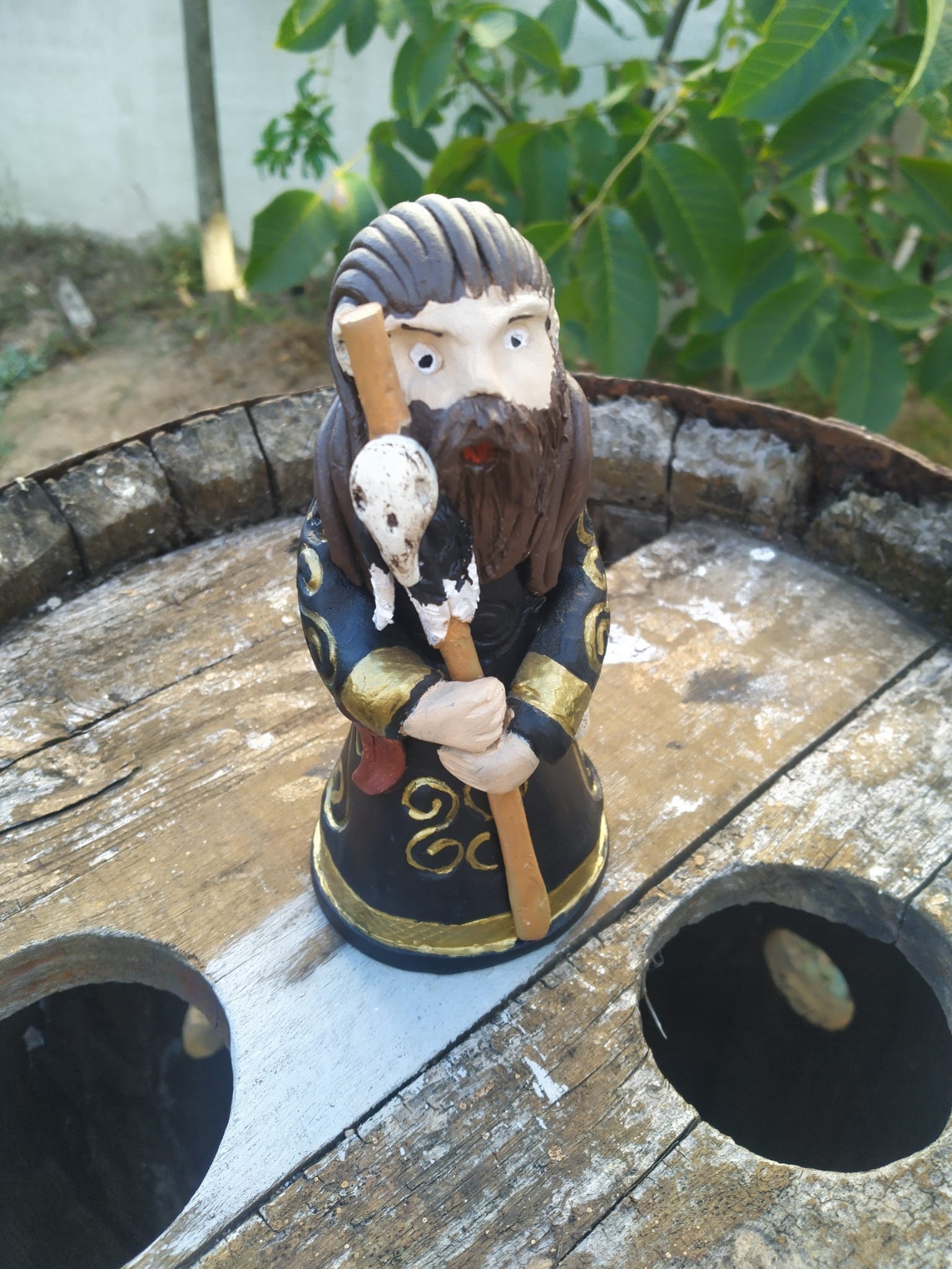 Celtic Druid Figure / Lusitanian Druid Statue / Druid Hand Painted ...