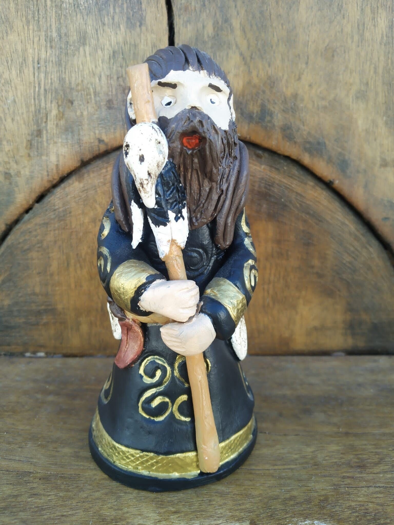 Celtic Druid Figure / Lusitanian Druid Statue / Druid Hand Painted ...