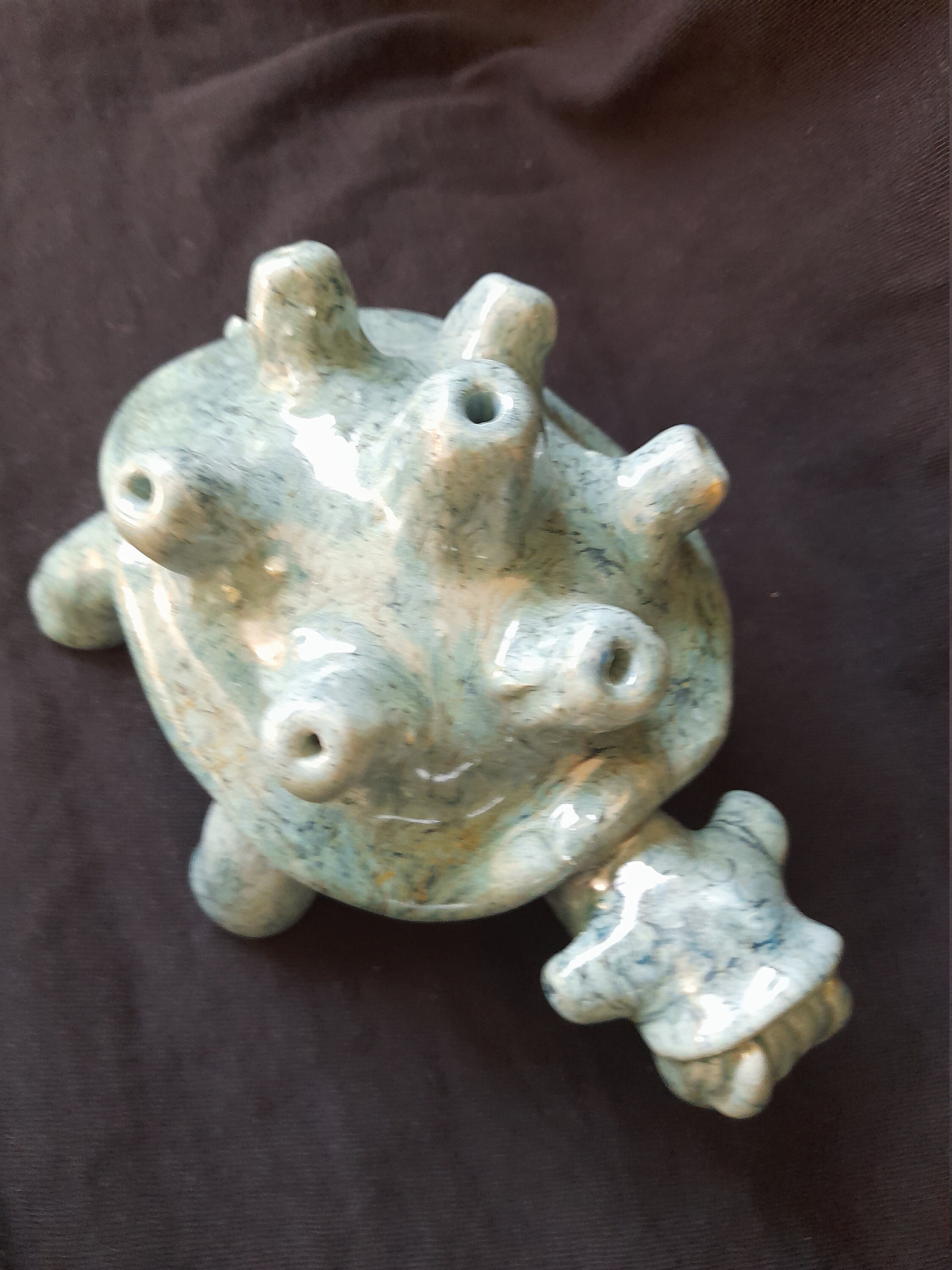 Radioactive Turtle Figure / Mutant Turtle Figurine / Ceramic - Etsy