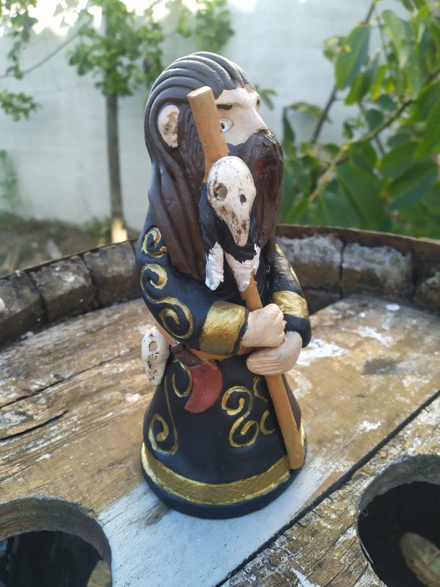 Celtic Druid Figure / Lusitanian Druid Statue / Druid Hand Painted ...