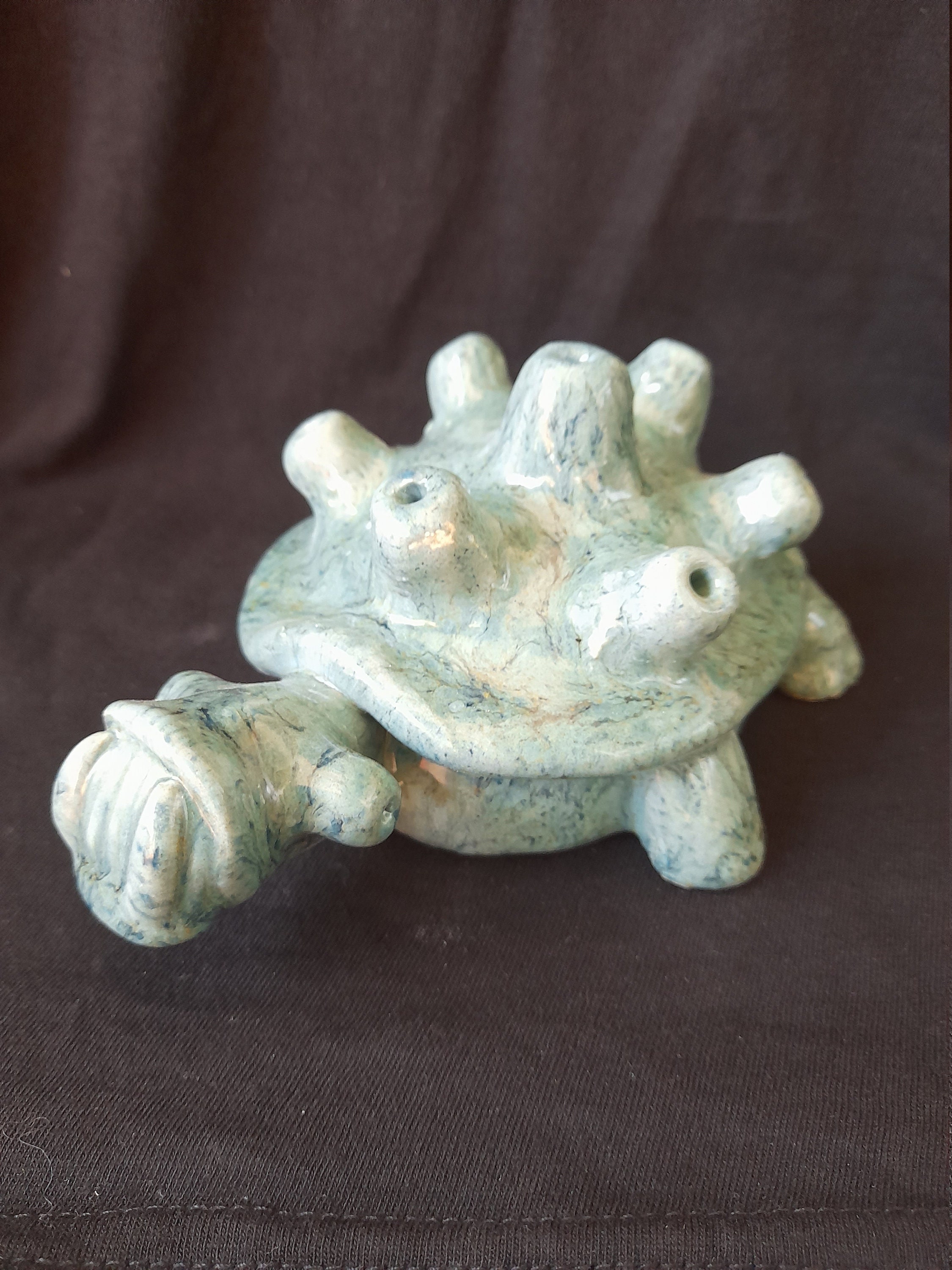 Radioactive Turtle Figure / Mutant Turtle Figurine / Ceramic - Etsy