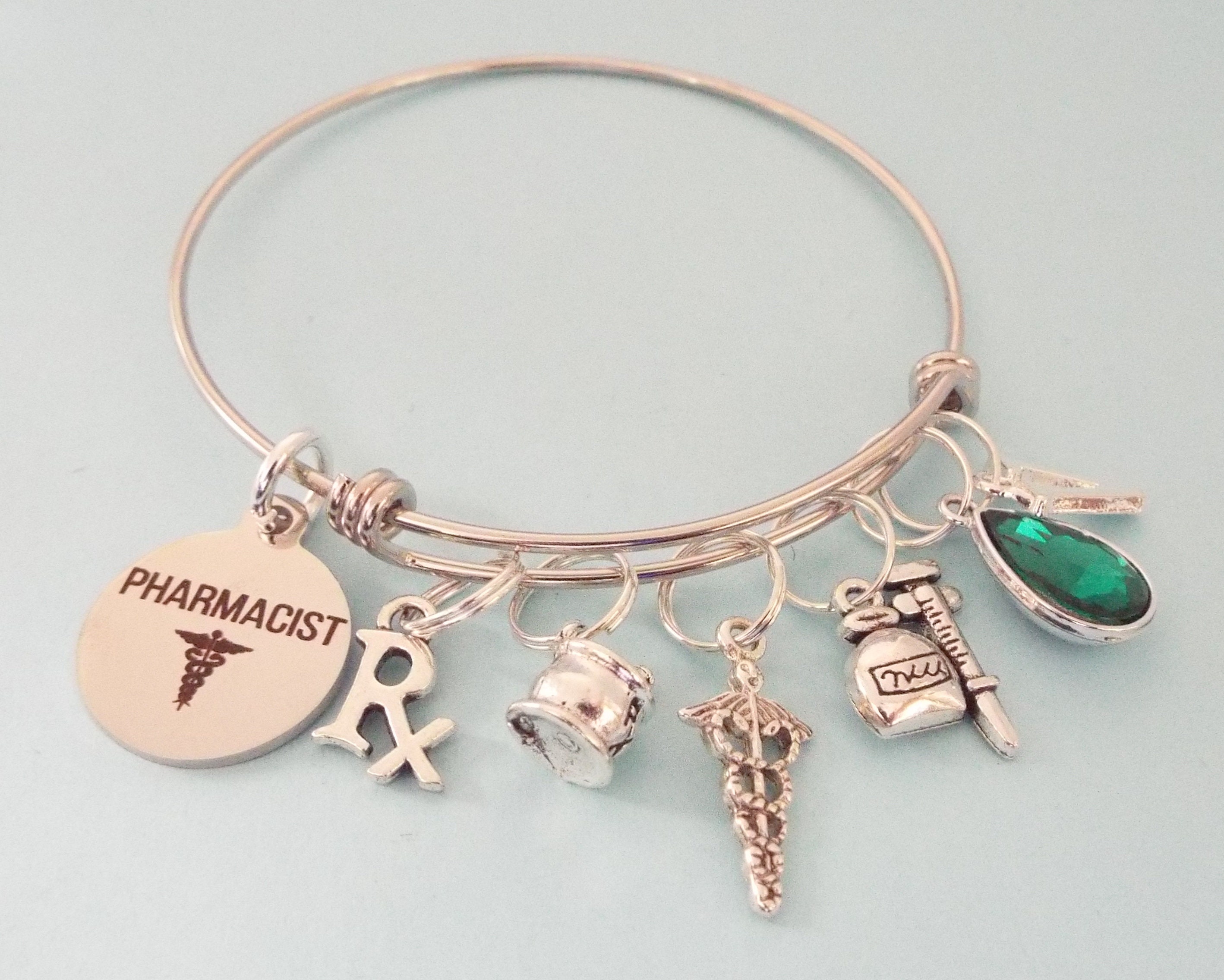Pharmacist Graduation Gift, Pharmacist Charm Bracelet, Gift for ...