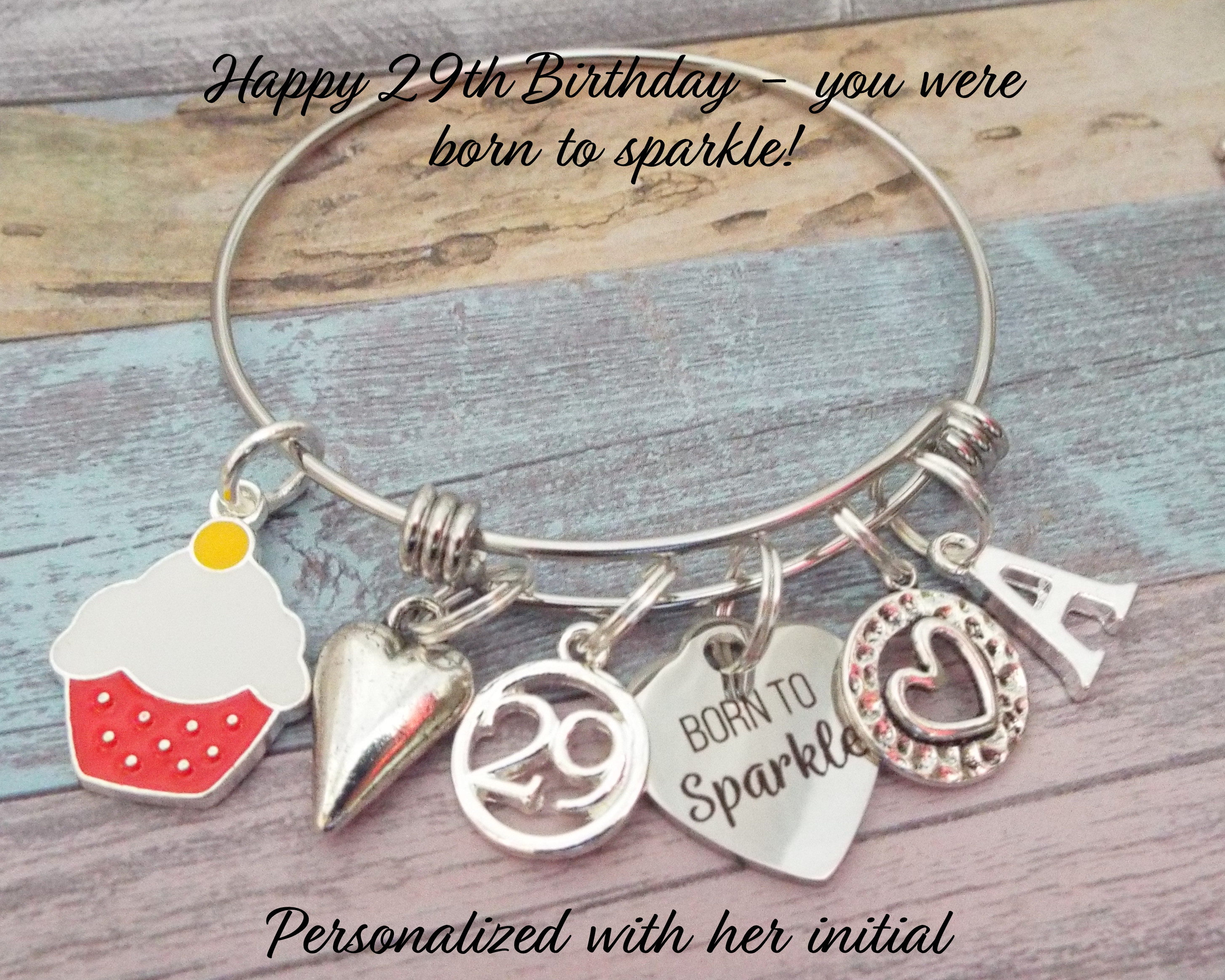 29th Birthday Charm Bracelet Gift 29th Birthday Women s Birthday Gift