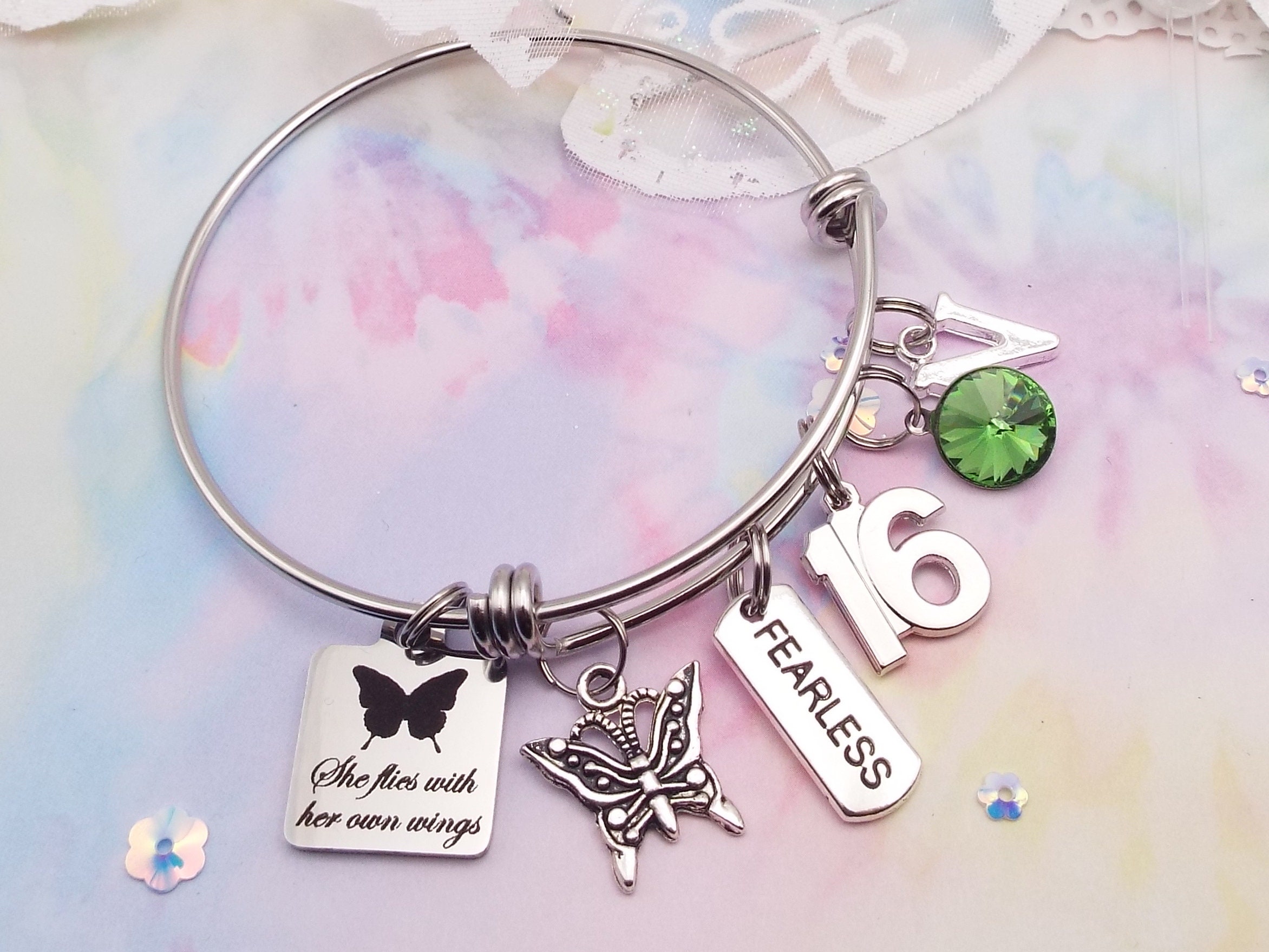 16th Birthday Gift for Girl, Sweet 16 Charm Bracelet, Gift for Girl ...