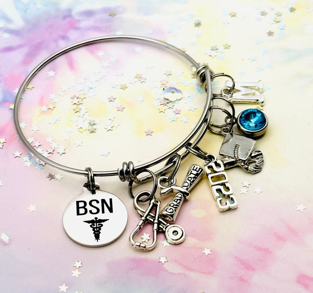 Nurse Graduation Charm Bracelet: Personalized BSN Gift - Etsy